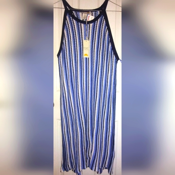 CDC | Dresses | Cdc Navy And White Striped Dress | Poshmark